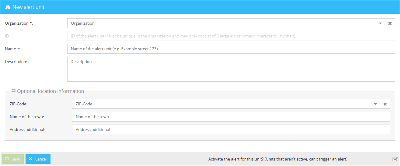 Alarm Location Manager Setting Up The Location Manager Step 2 